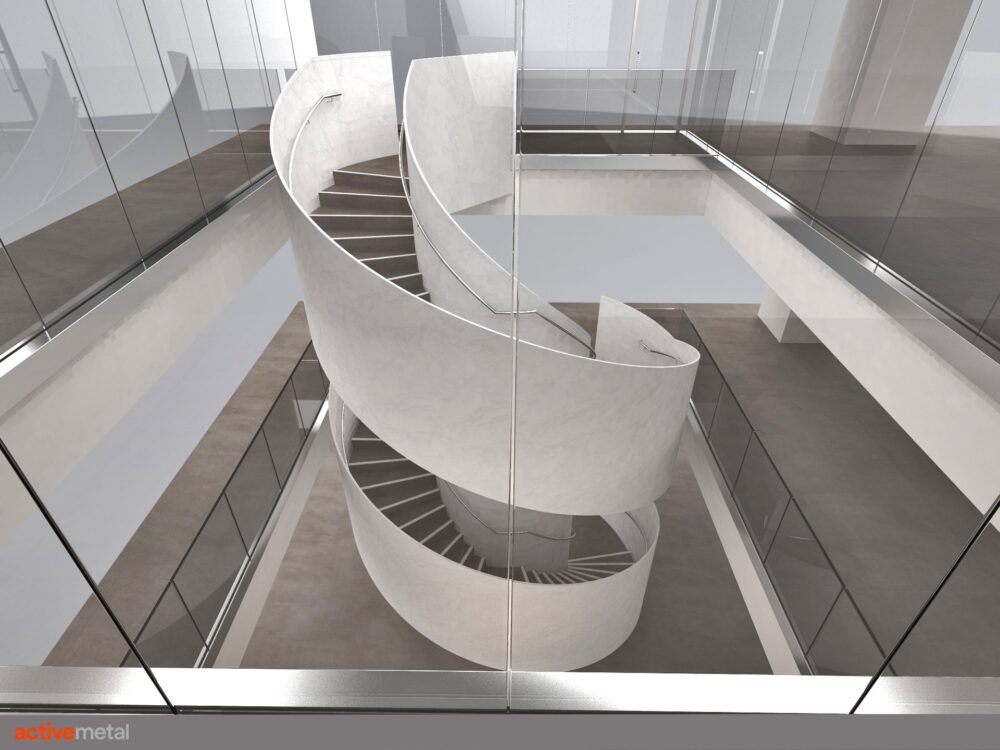 Commercial Spiral Staircases | Office Helical Staircases | Active Metal