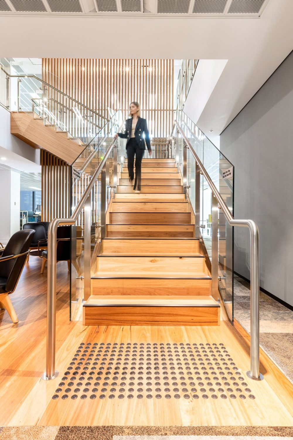 Designer Stair | Challenger Extension Fitout | Active Metal