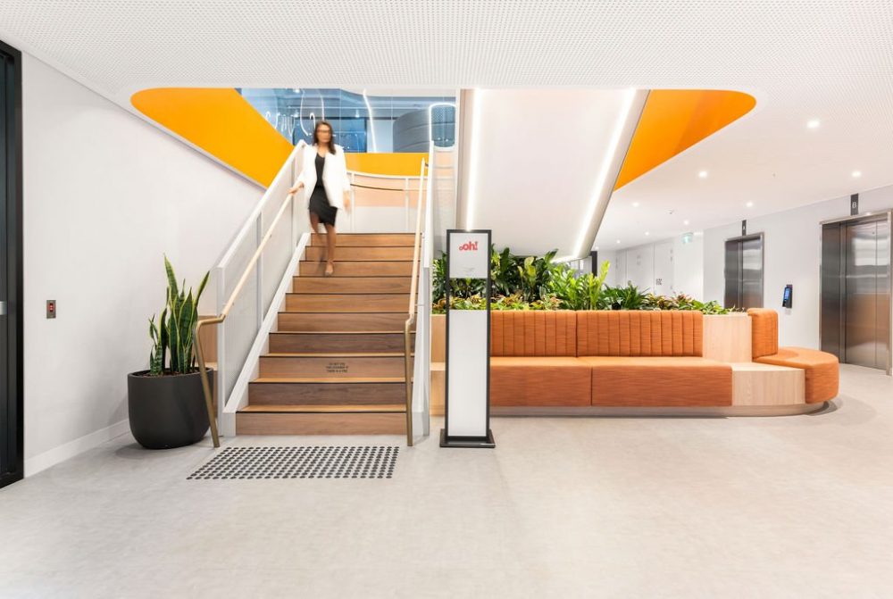 Mesh Feature Stair | oOh! media Sydney | Active Metal